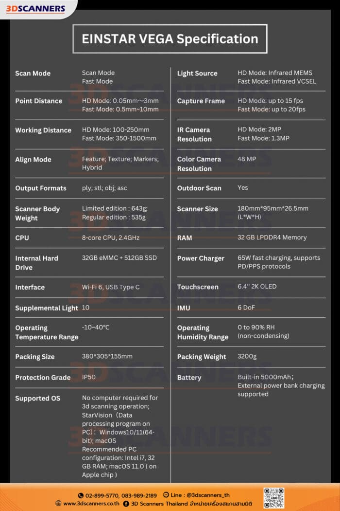 Einstar VEGA – 3DSCANNERS